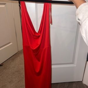 Fashion Nova | Dresses | Sexy Red Cowl Neck Dress | Poshmark